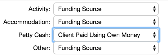 Activity costs - SupportAbility Knowledge Base