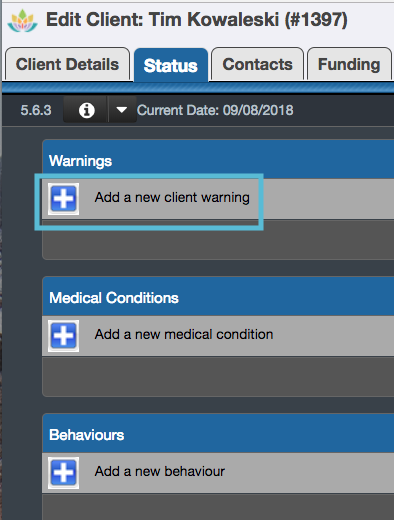 Client Warnings, Medical Conditions and Behaviours - SupportAbility ...