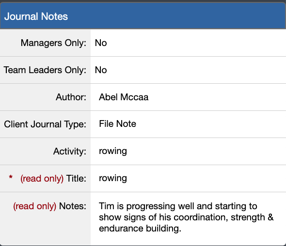 Journal Permissions - SupportAbility Knowledge Base