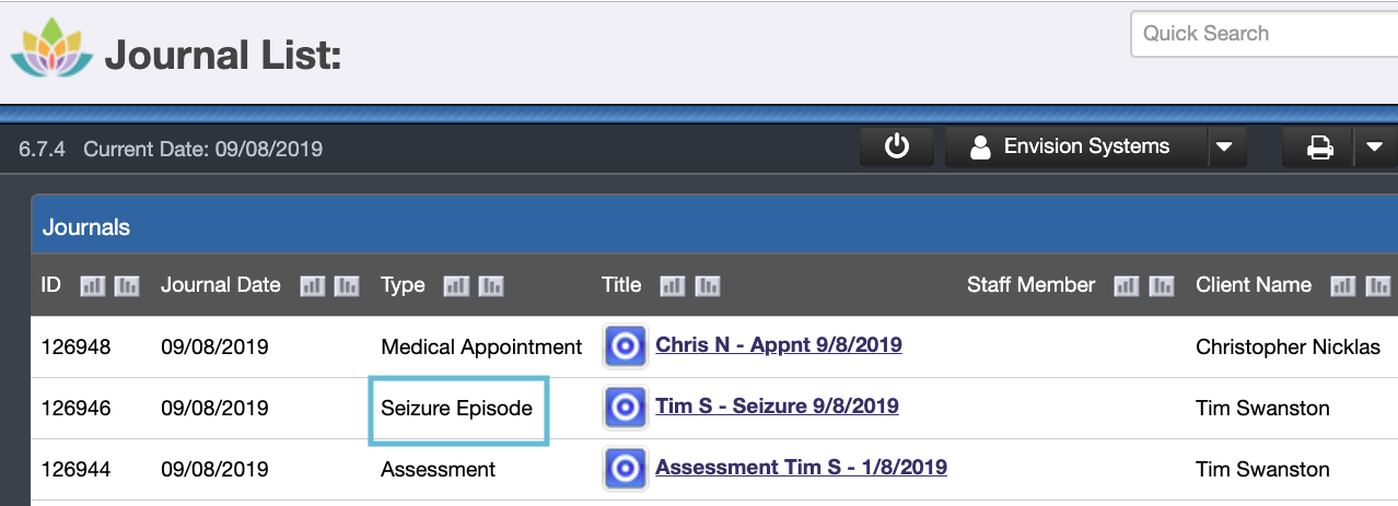 Configuring Journals - SupportAbility Knowledge Base