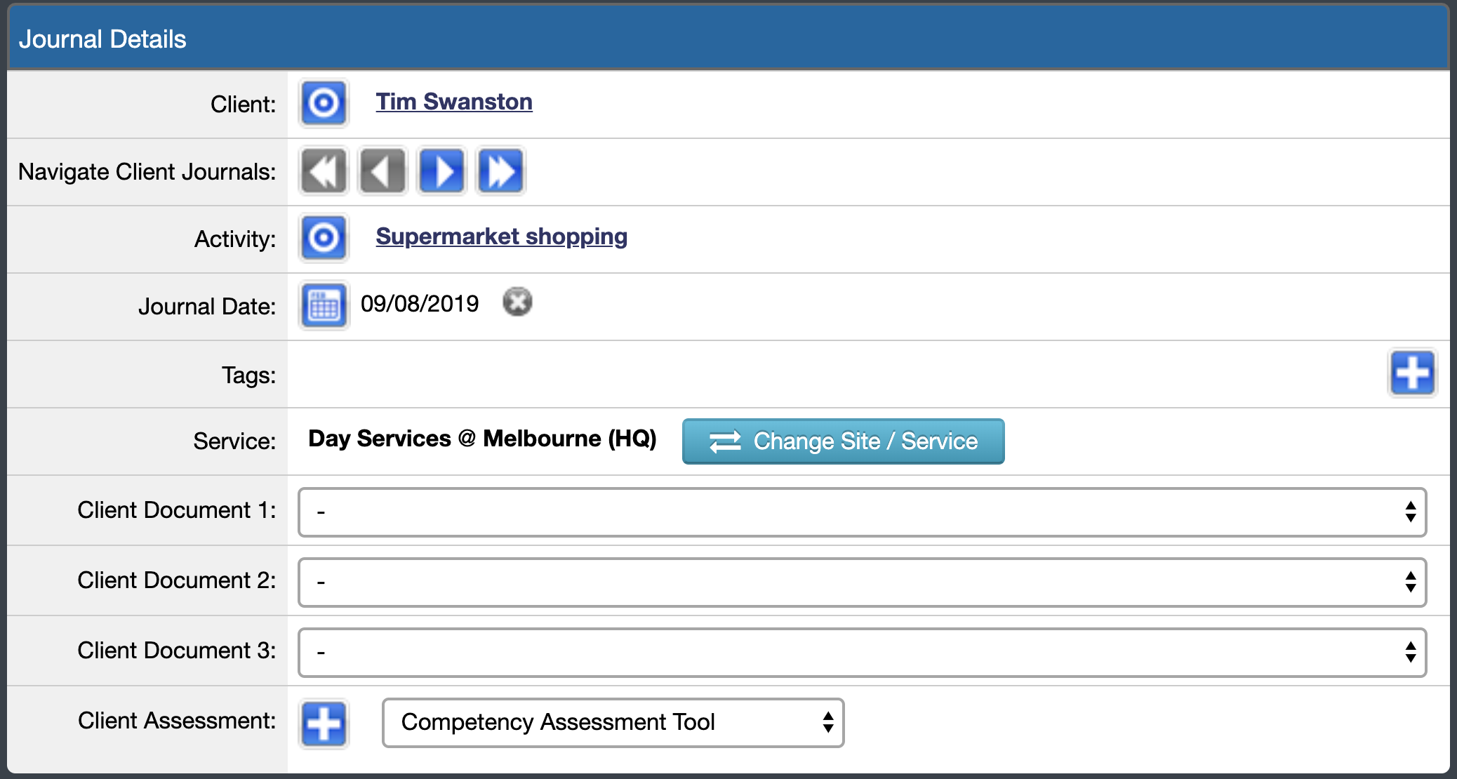 Client Journals - SupportAbility Knowledge Base