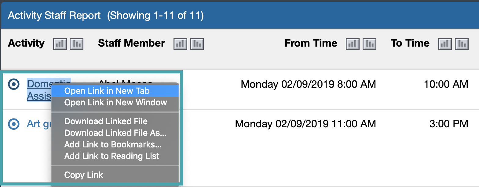Activity Staff Report - SupportAbility Knowledge Base