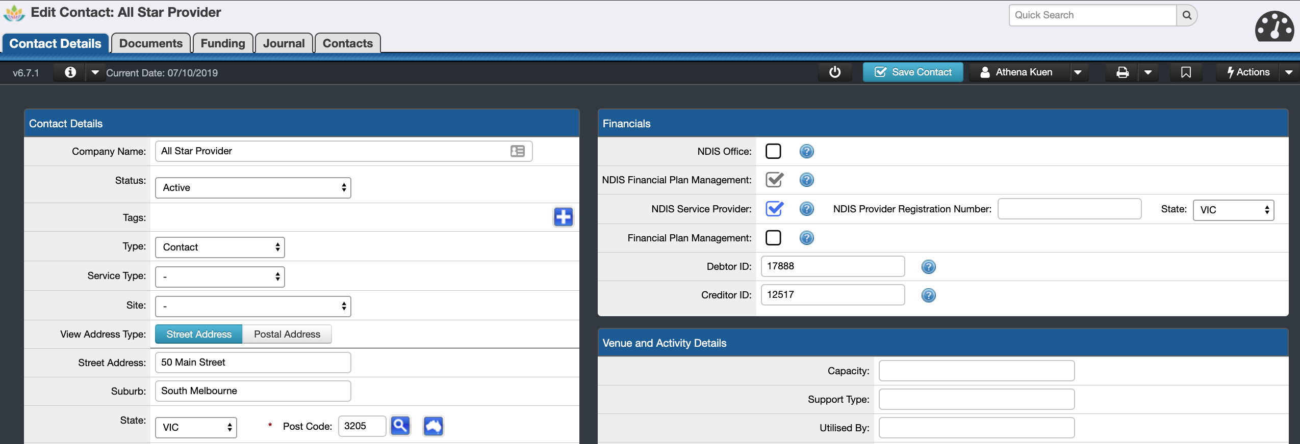Adding an NDIS Direct Client Funding record - SupportAbility Knowledge Base