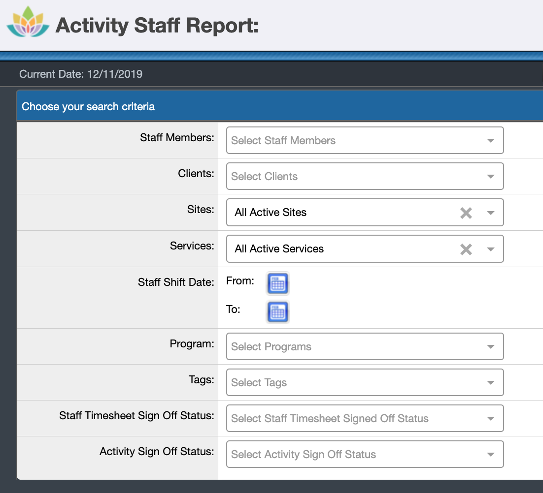 Activity Staff Report - SupportAbility Knowledge Base