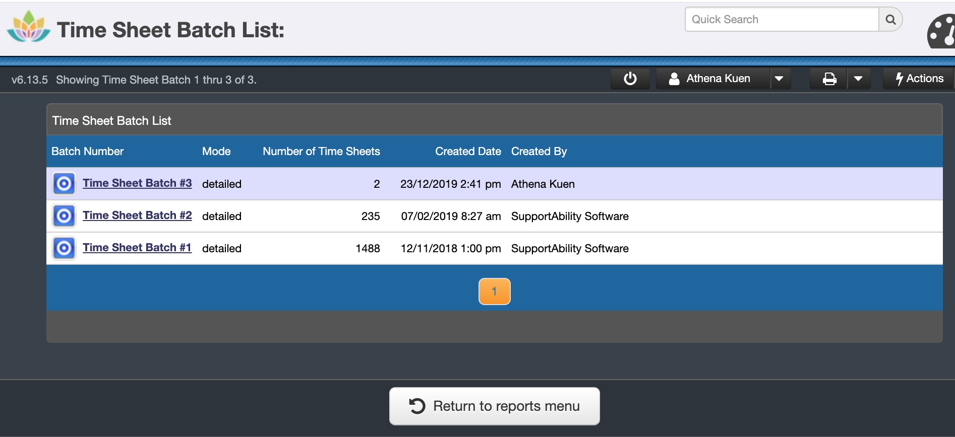 Generating a Time Sheet Batch - SupportAbility Knowledge Base