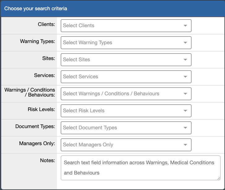 Client Warnings Report - SupportAbility Knowledge Base