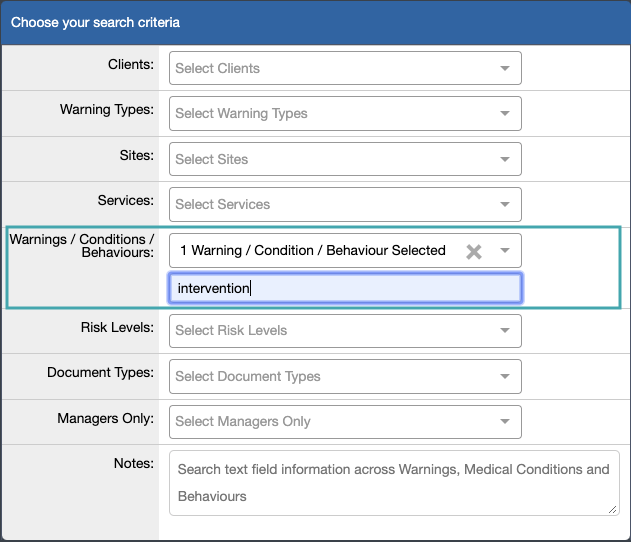 Client Warnings Report - SupportAbility Knowledge Base