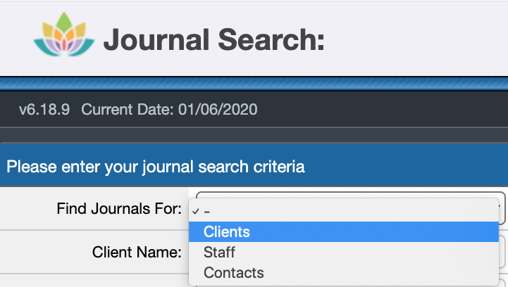 Client Journals & Journal Search - SupportAbility Knowledge Base