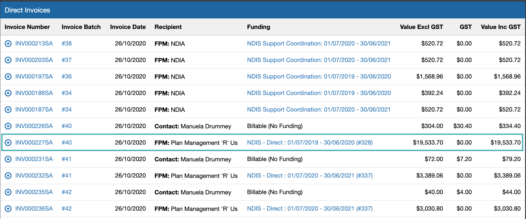 How to configure NDIS Direct Funding for Plan Managed Clients using ...