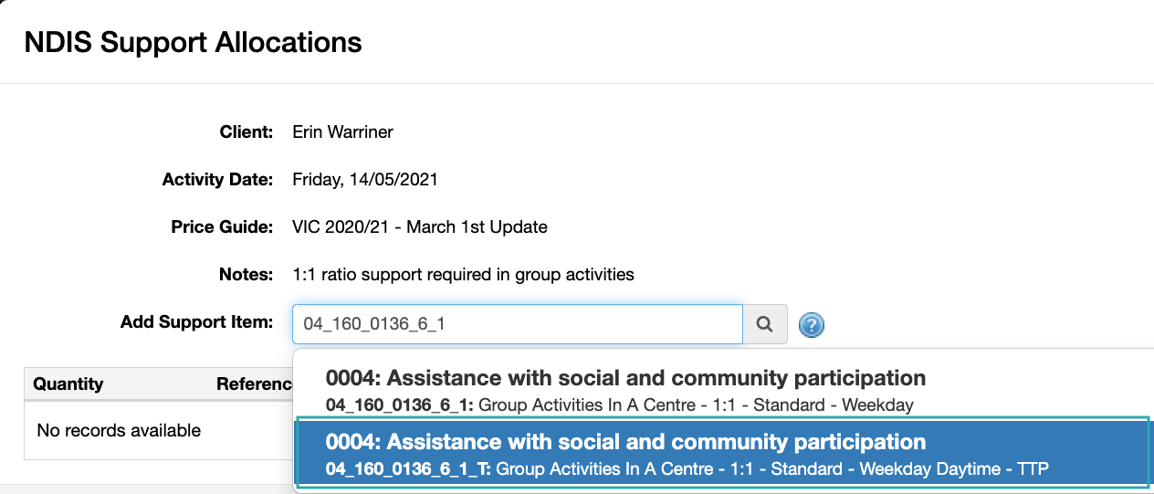Allocating NDIS Support Items in Activities - SupportAbility Knowledge Base