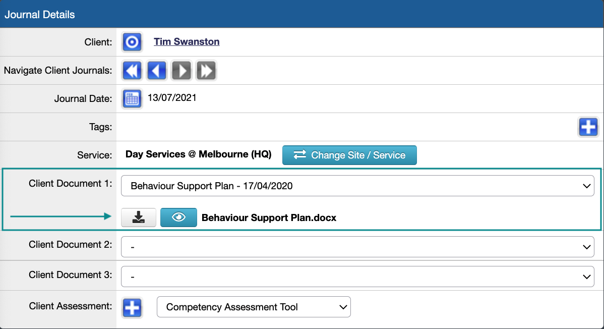 Client Journals - SupportAbility Knowledge Base