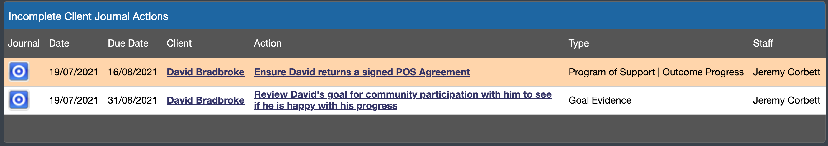 How to create or edit a Client Journal (case note) - SupportAbility ...