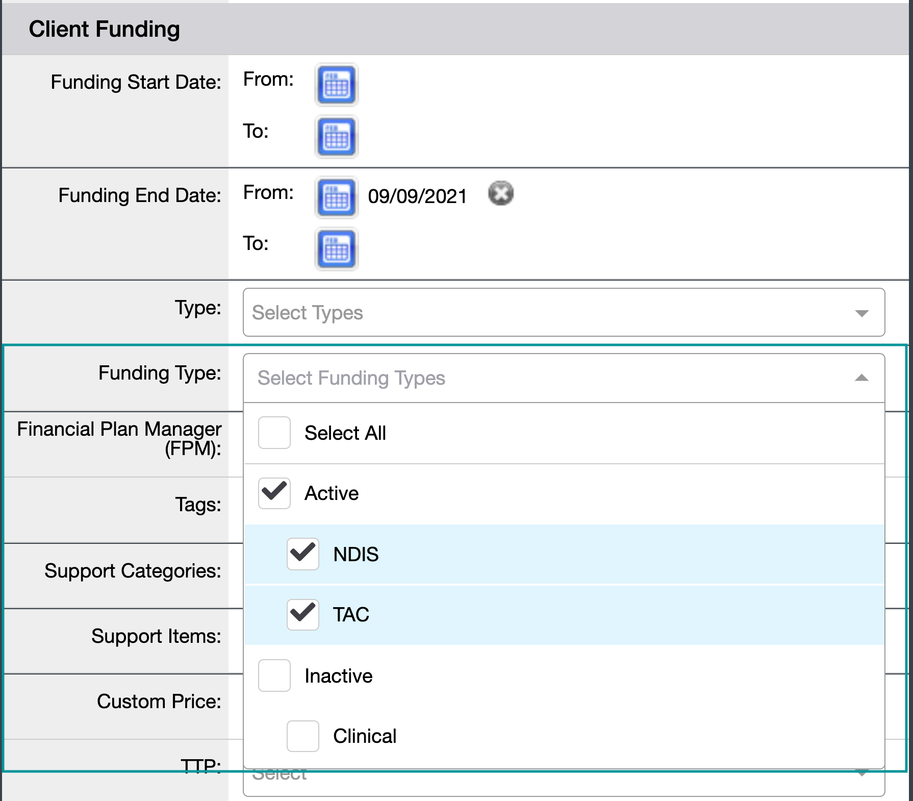 Client Funding Search - SupportAbility Knowledge Base