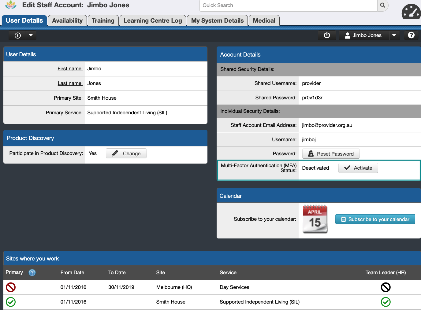Creating a Staff Account - SupportAbility Knowledge Base