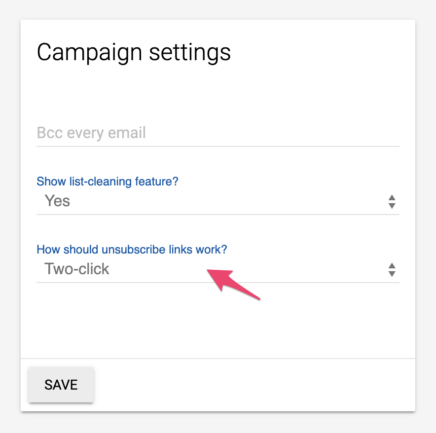 One-click vs two-click unsubscribe setting - Mailshake Help