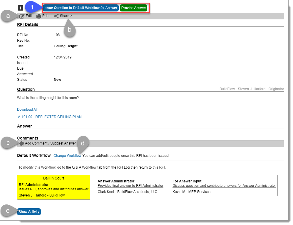 Answer an RFI - BuildFlow