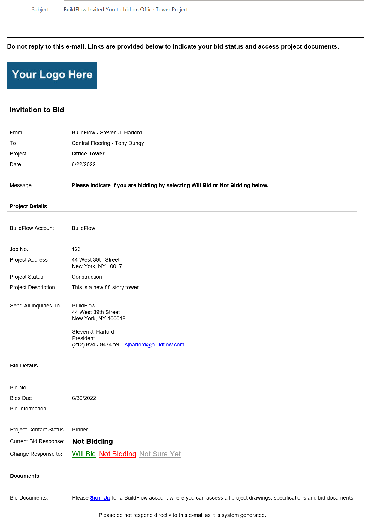 Responding to an Invitation to Bid - BuildFlow