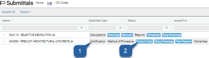 Adding Submittal Items - BuildFlow