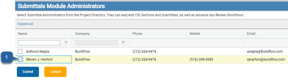 Submittals in CloseOut Mode - BuildFlow