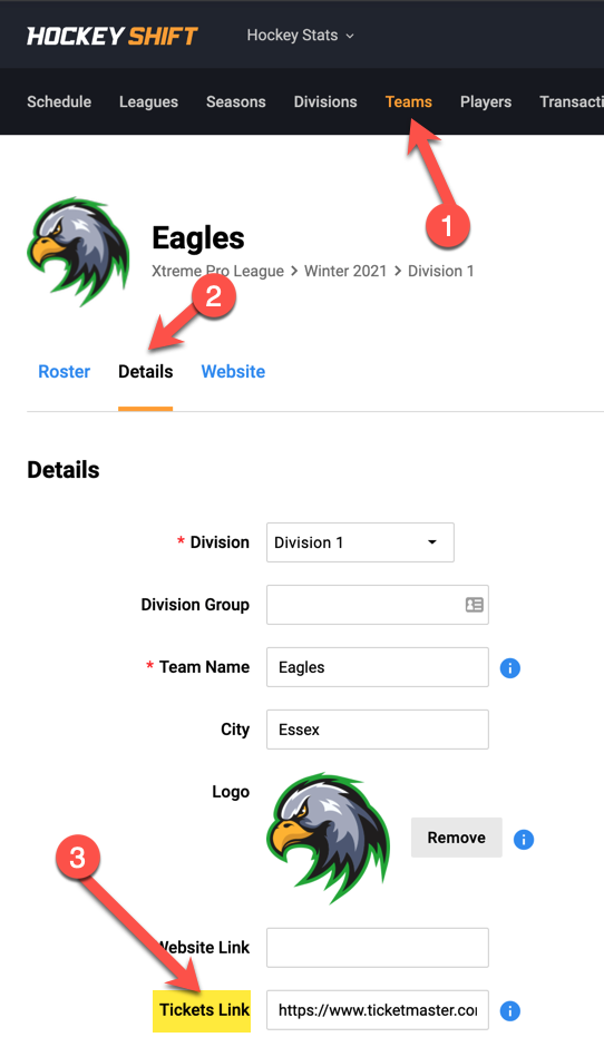 Link your Ticket provider with Games - DigitalShift Help