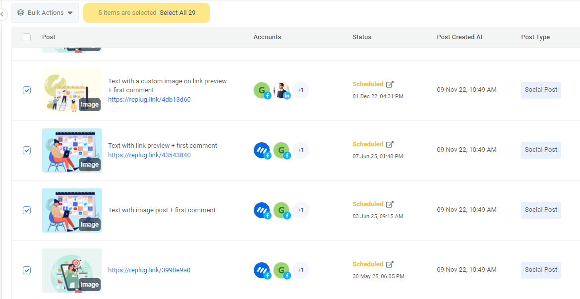 How to Bulk Edit post from the Planner - ContentStudio Help Center