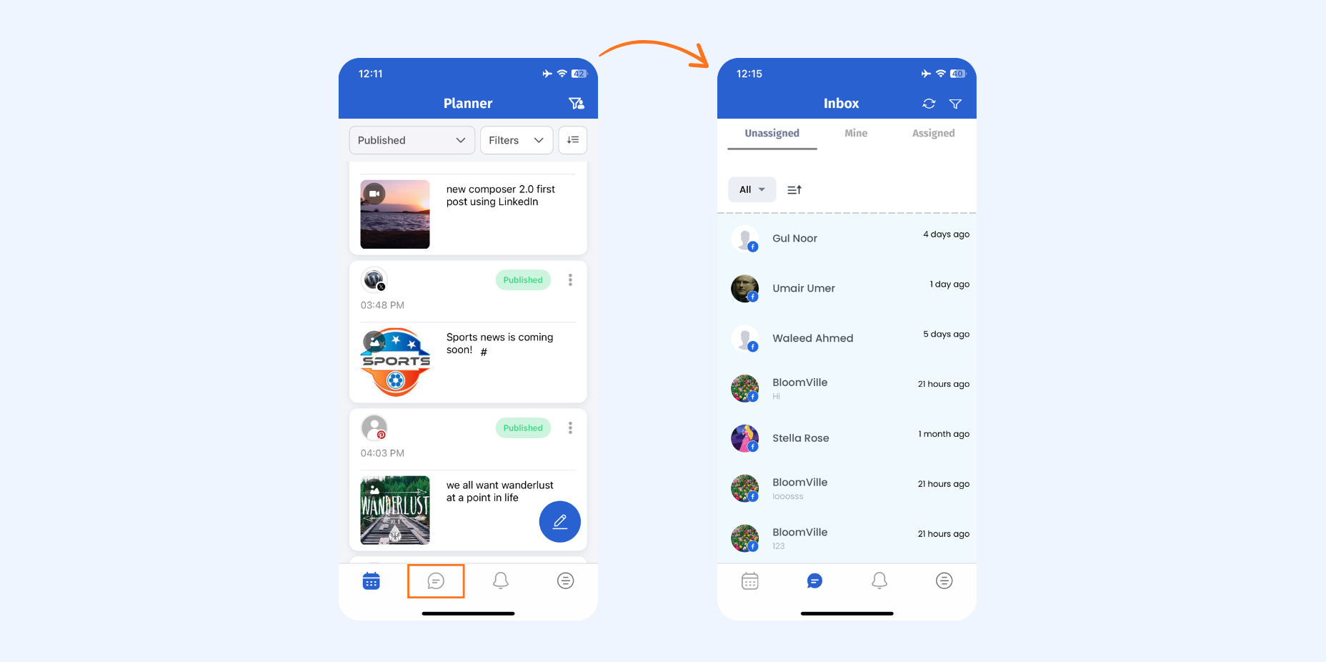 Inbox Overview - iOS - ContentStudio Help Center
