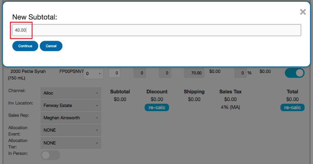 Process a Return/Credit - eCellar Help Center