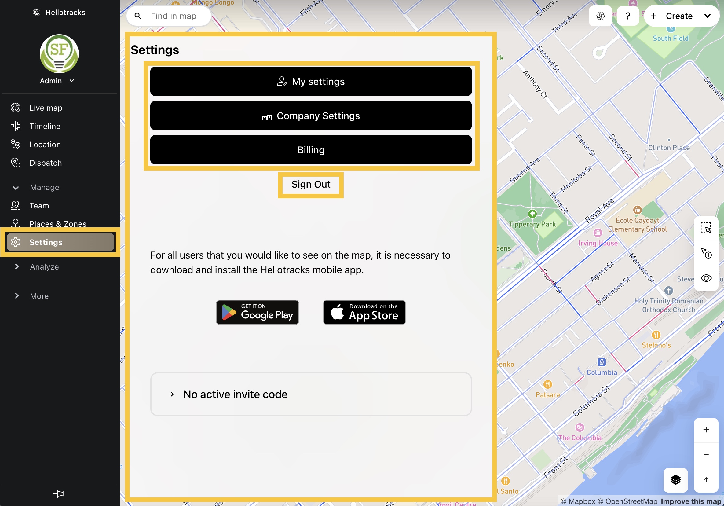 Understanding Main Menu - Hellotracks Help