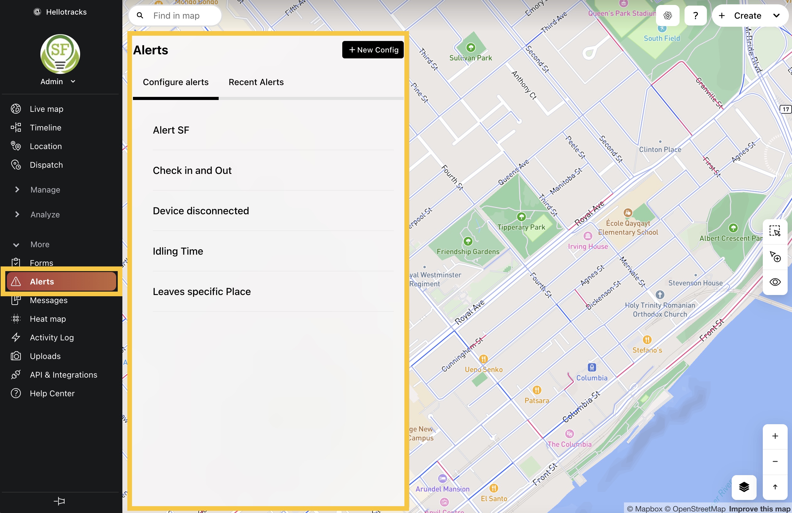 Understanding Main Menu - Hellotracks Help