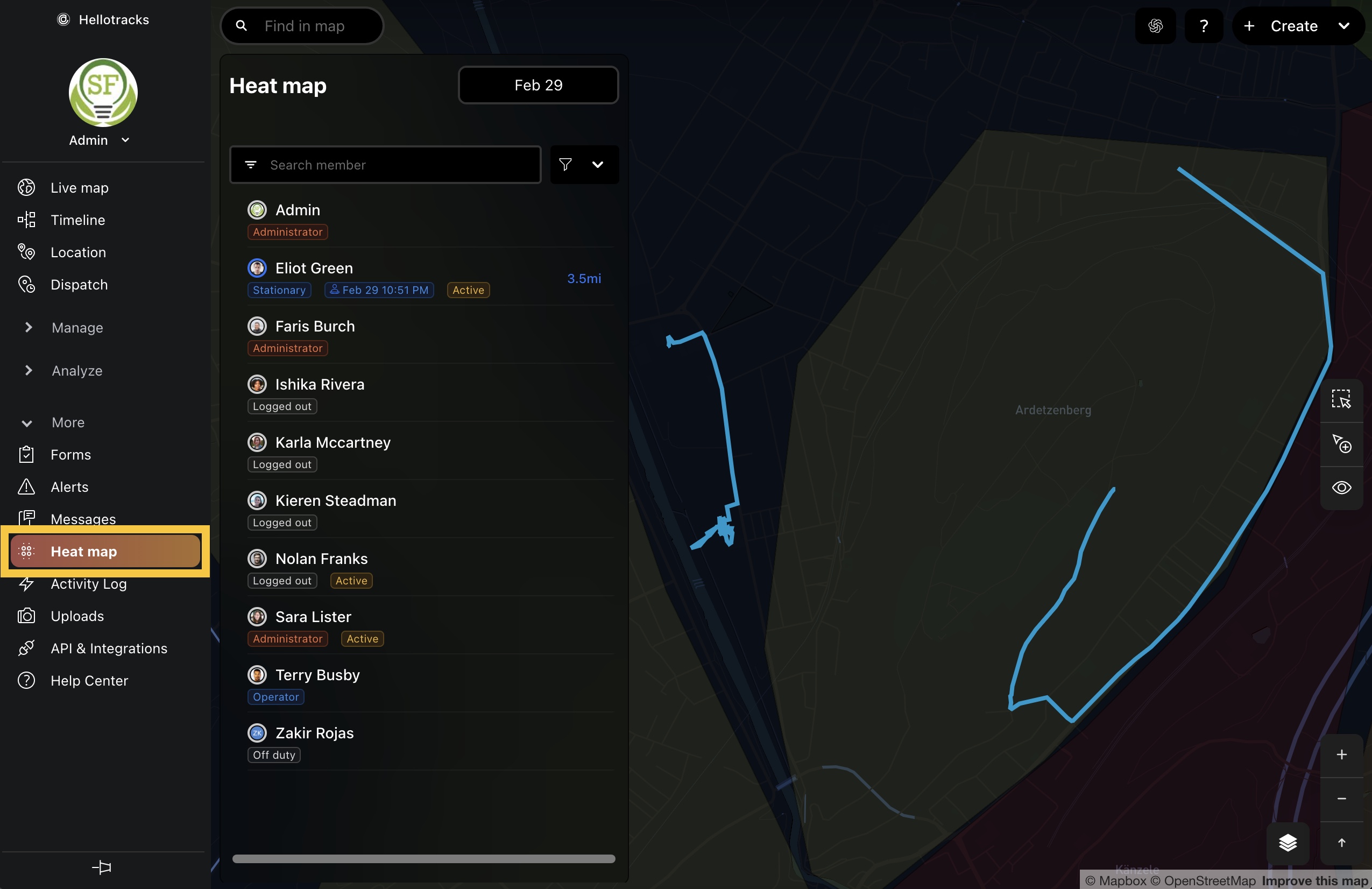 Understanding Main Menu - Hellotracks Help