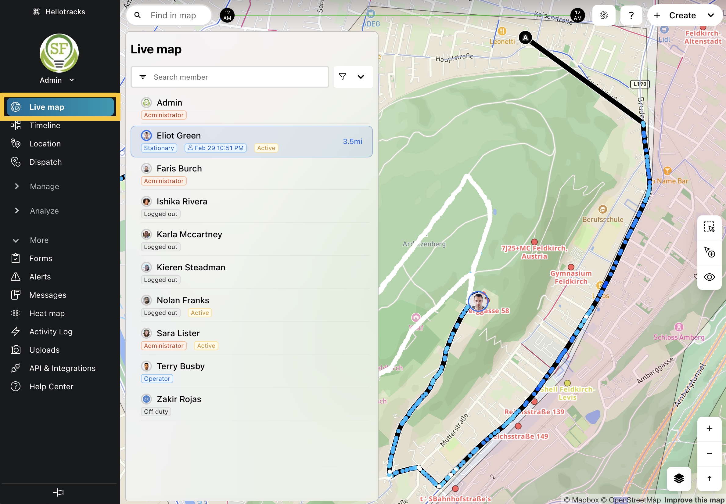 Understanding Main Menu - Hellotracks Help