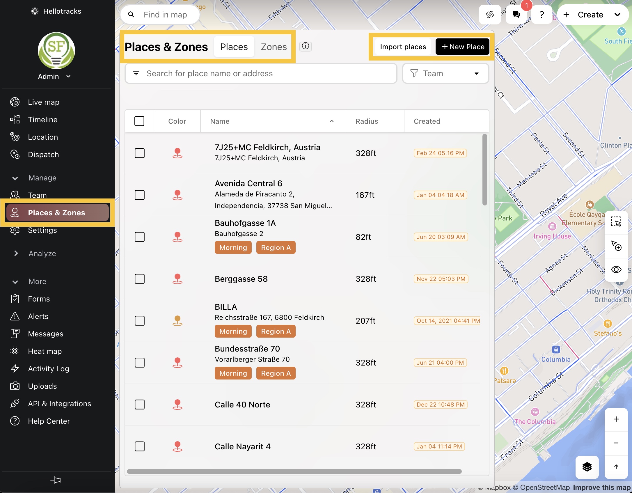 First Steps - Hellotracks Help