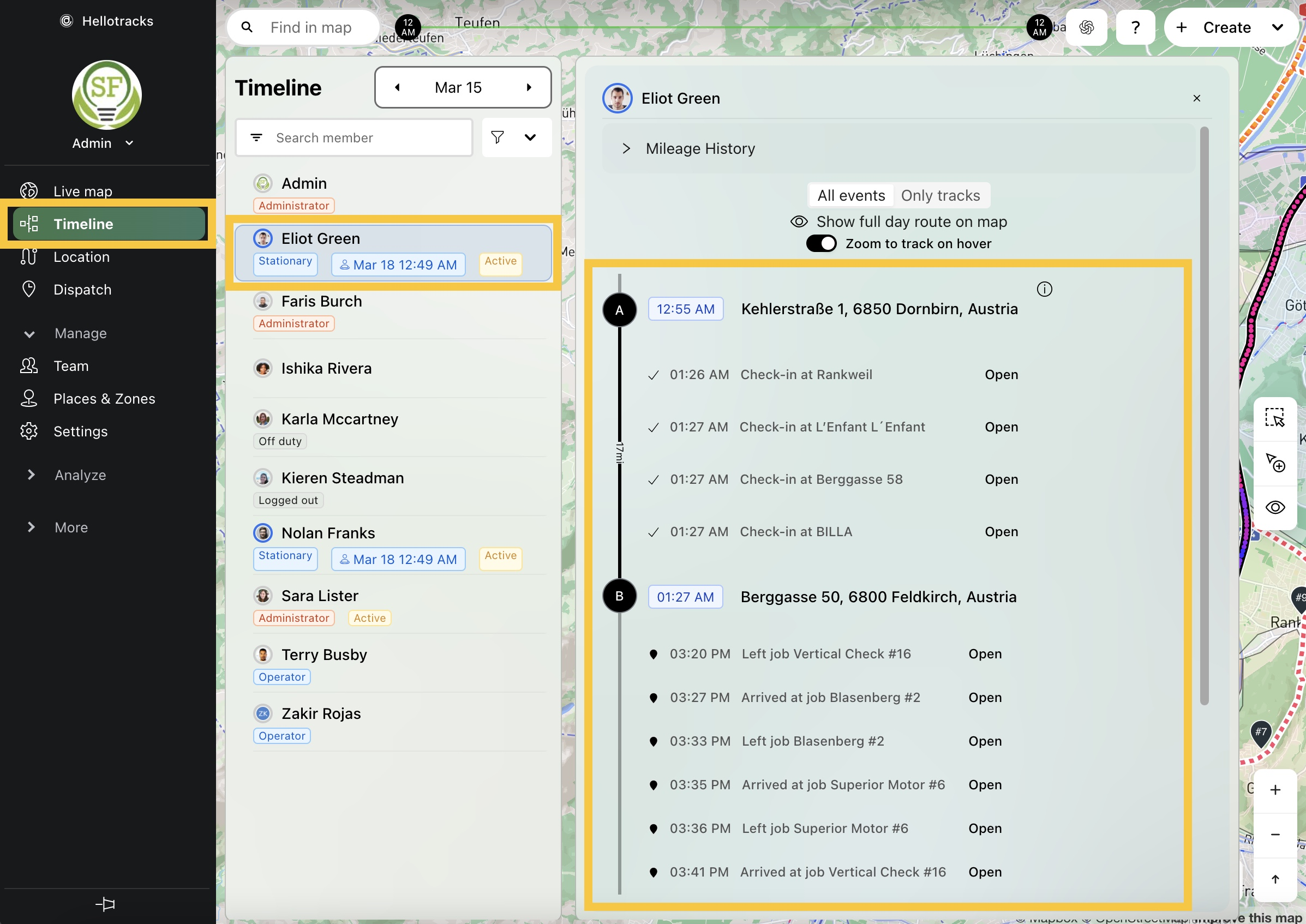 How Do Check-Ins & Check-Outs Work? - Hellotracks Help