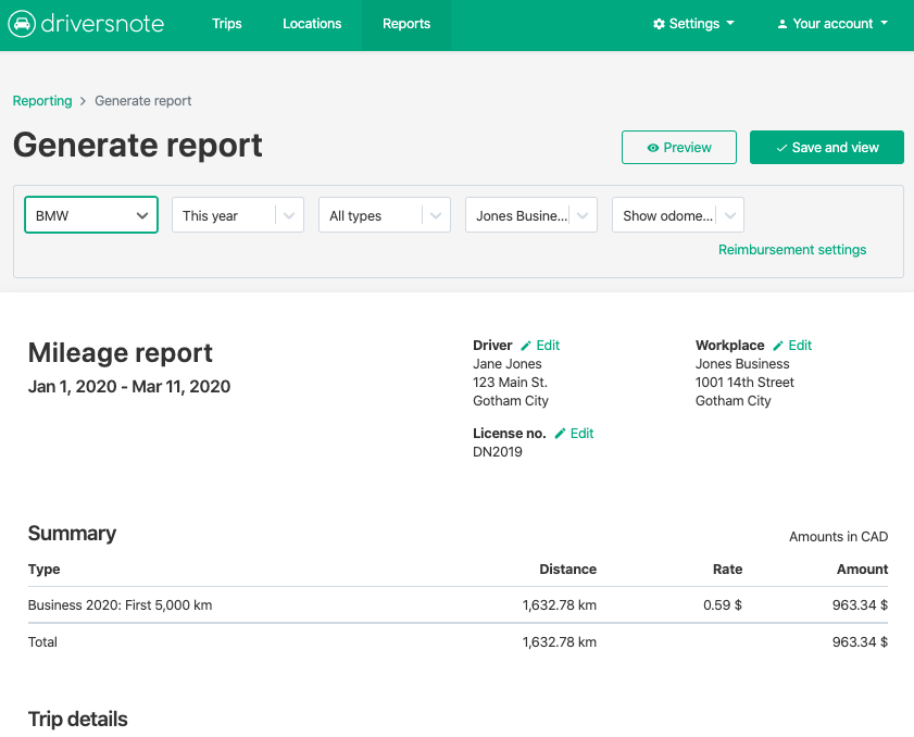 How to create a report - Driversnote Knowledge Base