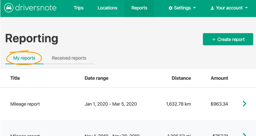 How to create a report - Driversnote Knowledge Base
