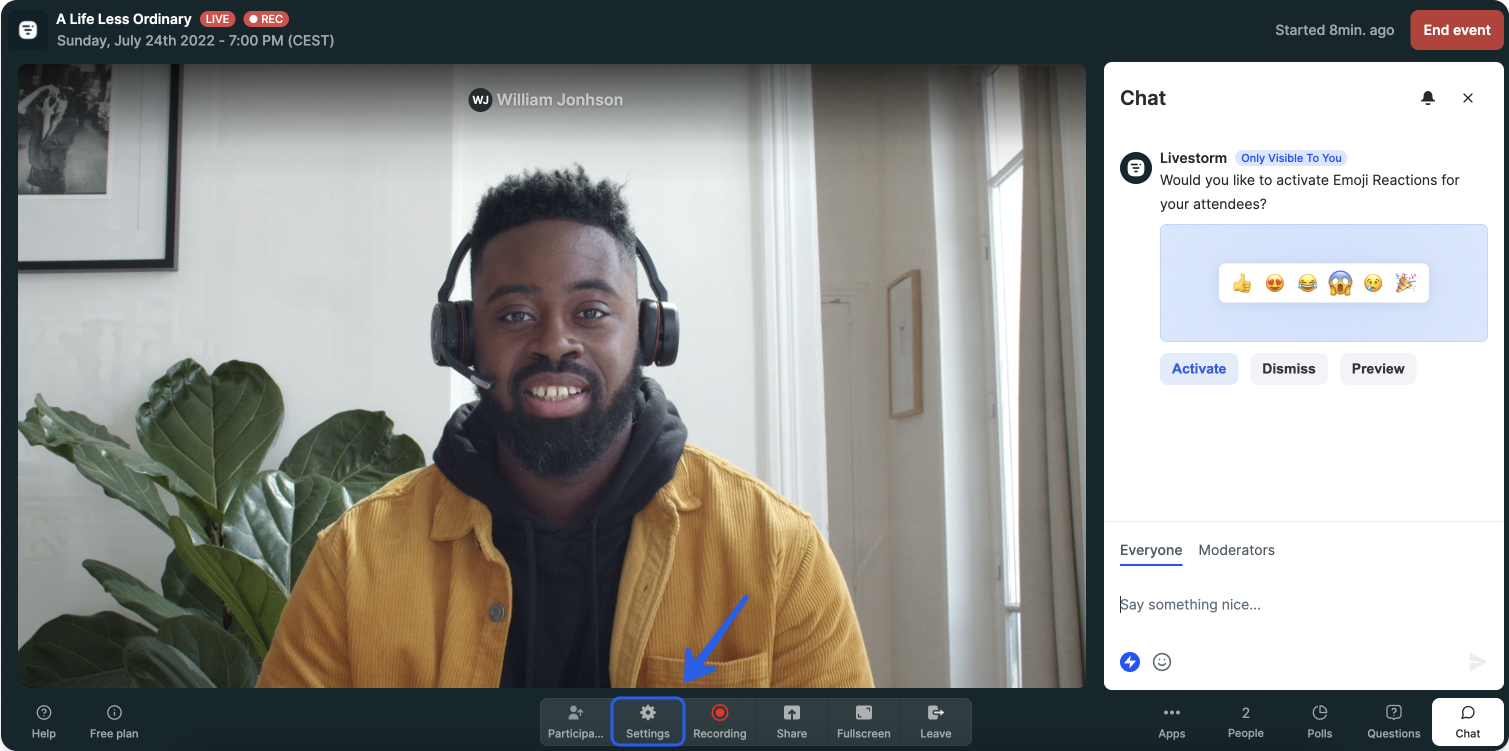 Manage Your Microphone, Camera & Screen Sharing - Documentation | Livestorm