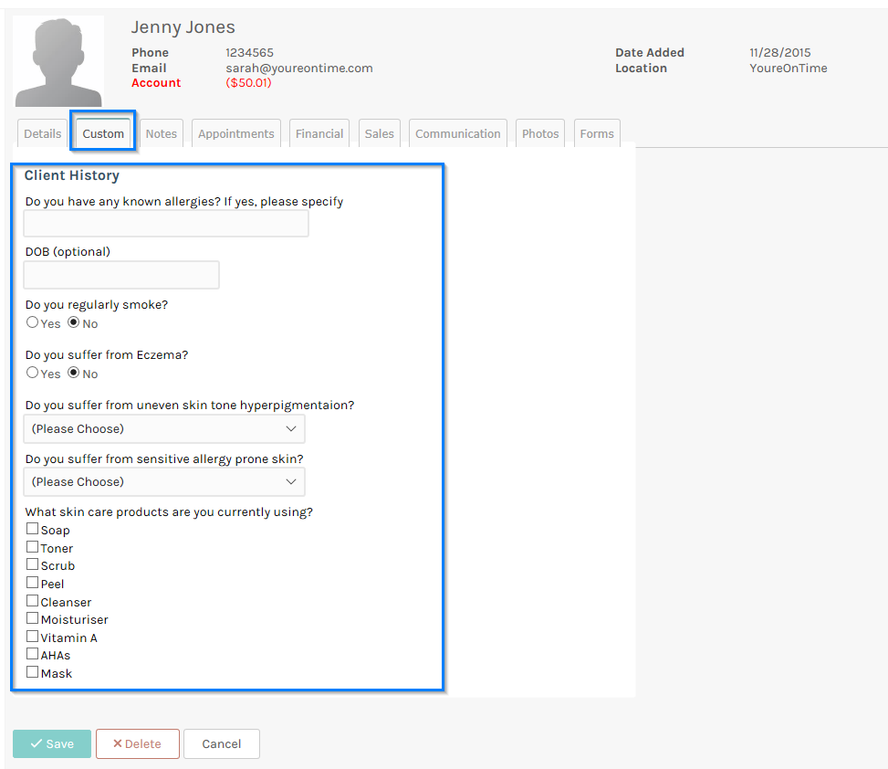 Create Client custom fields - You'reOnTime Help
