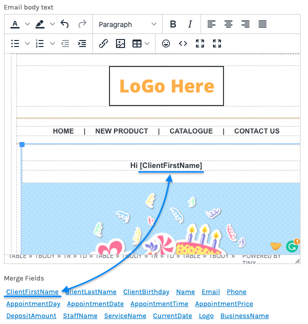 Send automatic Birthday Email messages - You'reOnTime Help