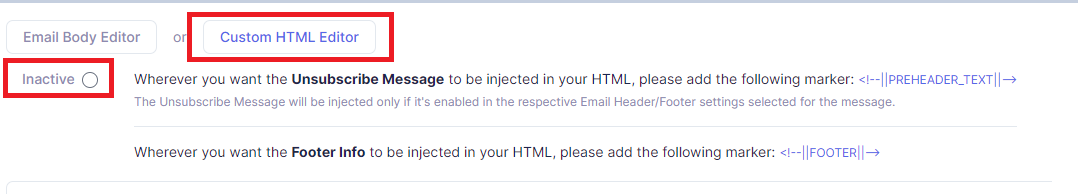 Email/Message Editor - Campaign Refinery Support