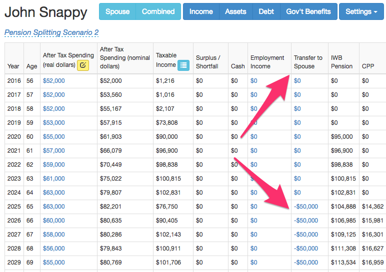 Pension Income Splitting (Manual) - Snap Projections - Support 1-888 ...