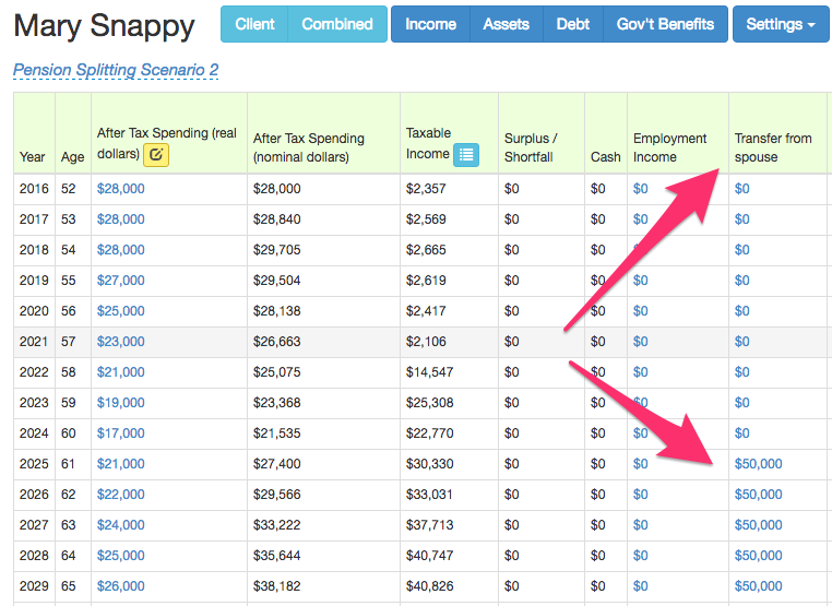 Pension Income Splitting (Manual) - Snap Projections - Support 1-888 ...