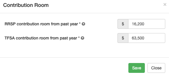 Unused RRSP or TFSA Contribution Room - Snap Projections - Support 1 ...