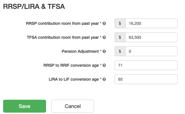 Unused RRSP or TFSA Contribution Room - Snap Projections - Support 1 ...