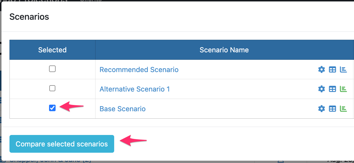 Compare Scenarios Definitions and Use Cases - Snap Projections - Support - 1-888-758-7977 Option ...