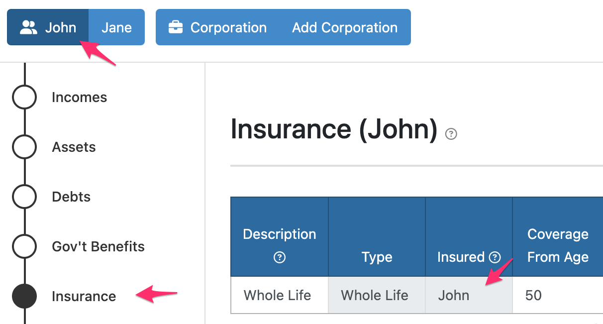 How to enter a joint life insurance policy - Snap Projections - Support ...
