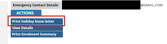 Holiday Letter Request - AIH Self-Service Portal