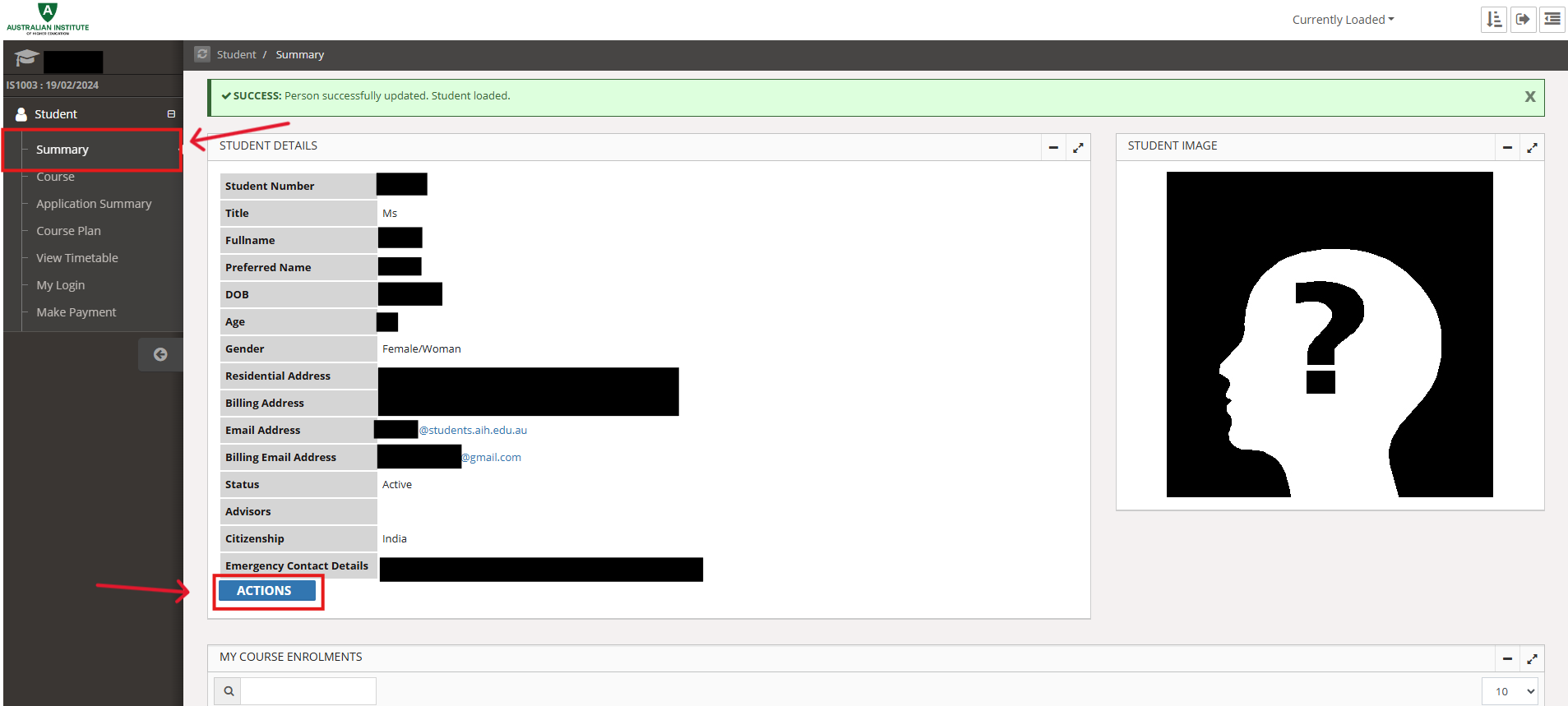 Holiday Letter Request - AIH Self-Service Portal