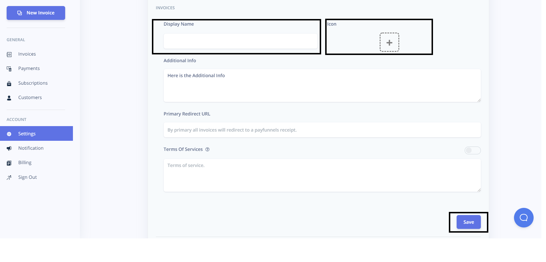 Update display name and logo - Payfunnels Knowledge Base