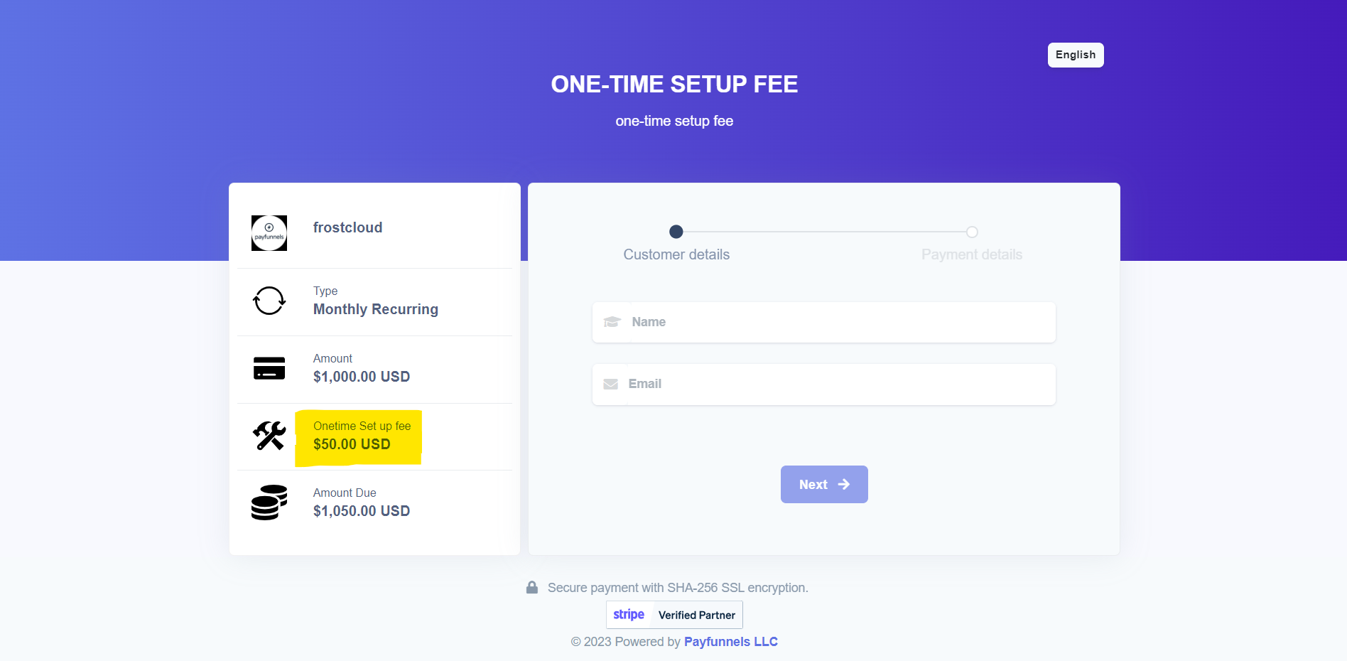How to create invoices using one-time setup fee? - Payfunnels Knowledge ...