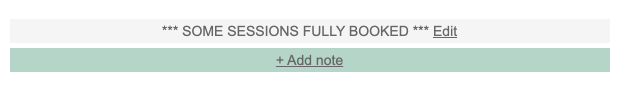 How to remove a fully booked session - Obee Help Centre